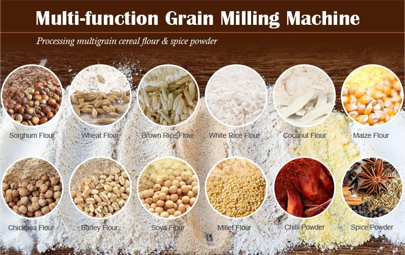 Grain Milling Machine For Making Flour From Wheat, Maize, Rice Grain Milling Machine For Making Flour From Wheat, Maize, Rice